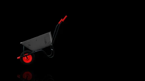 Wheelbarrow turns on itself - loop anima... | Stock Video | Pond5