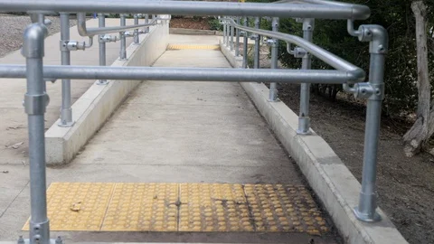 Wheelchair Access Ramp At A School, TILT... | Stock Video | Pond5