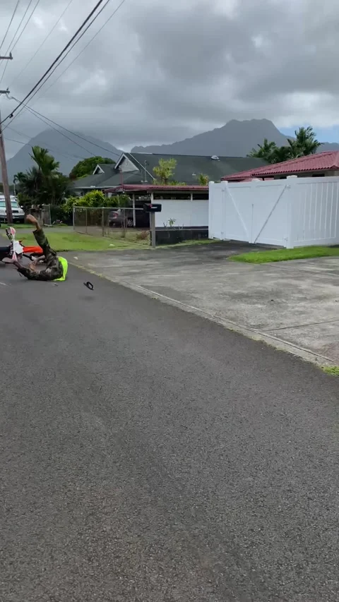 Wheelie Fail Sends Ten Past Twelve, Kane... | Stock Video | Pond5