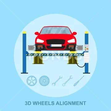 Wheels alignment: Royalty Free Illustration #71527834