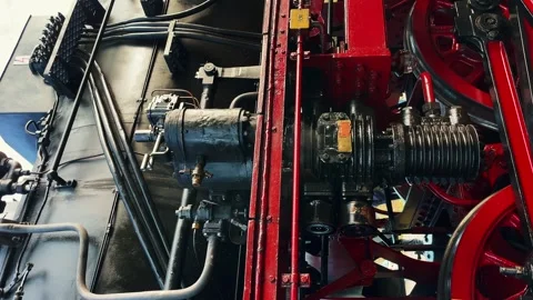 Wheels of old german engine steam locomo... | Stock Video | Pond5