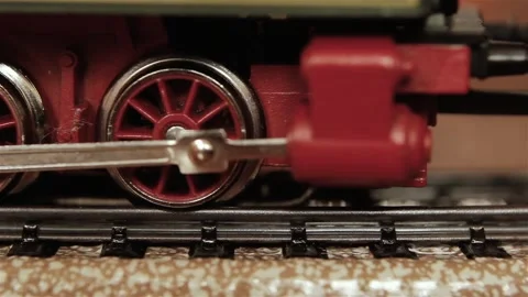 Wheels of Vintage Model Steam Train Loco... | Stock Video | Pond5
