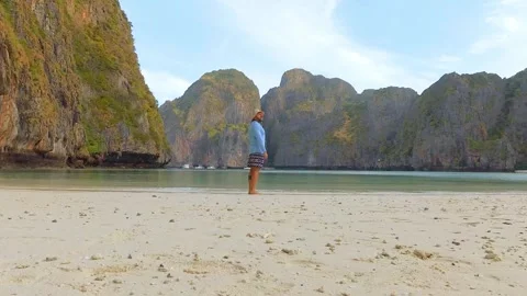 when you arrive first to maya bay | Stock Video | Pond5