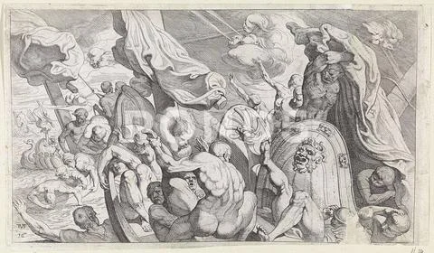 While Odysseus is sleeping, his accompany opening his cleavage with ...
