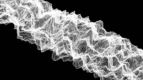 white abstract mesh figure is slowly def... | Stock Video | Pond5