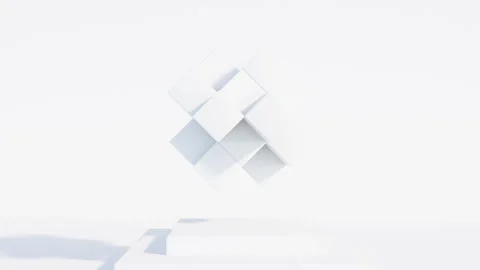 White 3D Cube Stock Video Footage | Royalty Free White 3D Cube Videos | Pond5
