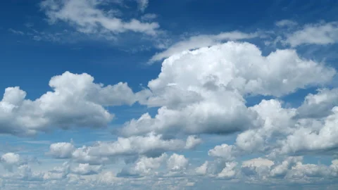 White and blue colors sky and cumulus cl... | Stock Video | Pond5