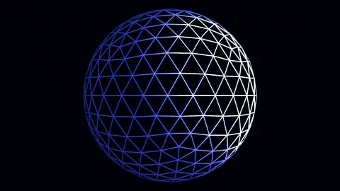 White and blue rotating sphere animation... | Stock Video | Pond5