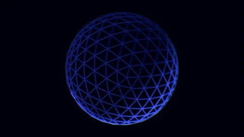 White and blue rotating sphere animation... | Stock Video | Pond5