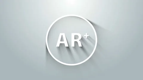 White Ar, augmented reality icon isolate... | Stock Video | Pond5