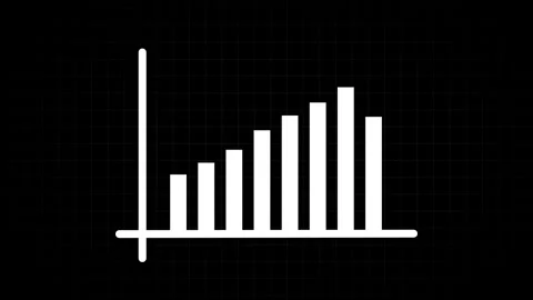 White ascending bar graph animated on a ... | Stock Video | Pond5