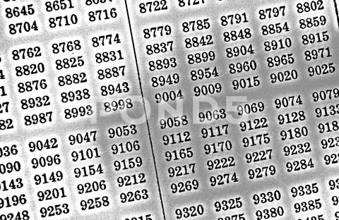 White background HDR with many numbers in perspective ~ Clip Art #94146947