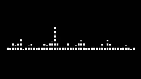 White bar sound wave jumping animation | Stock Video | Pond5