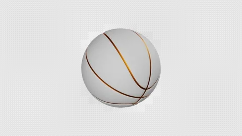 White basketball ball rotation on transp... | Stock Video | Pond5