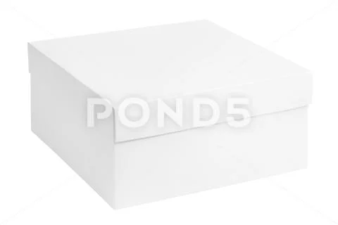 White box template isolated on white Stock Photo ~ #99037310