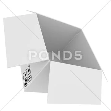 White cardboard boxes with special characters Illustration #59546992