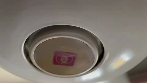 White Ceiling fan moving fast zoom out | Stock Video | Pond5