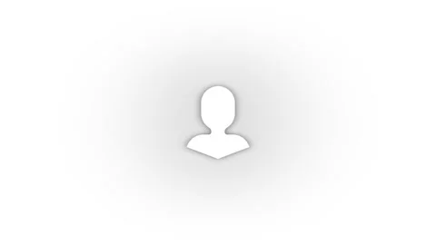 White character icon with shadow isolate... | Stock Video | Pond5