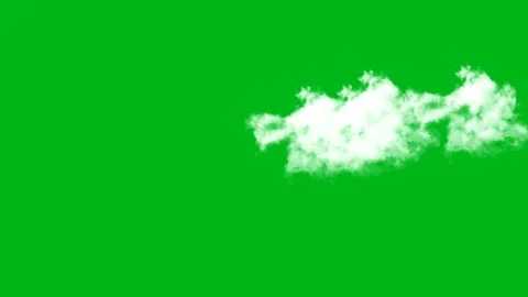 White clouds moving on green screen back... | Stock Video | Pond5