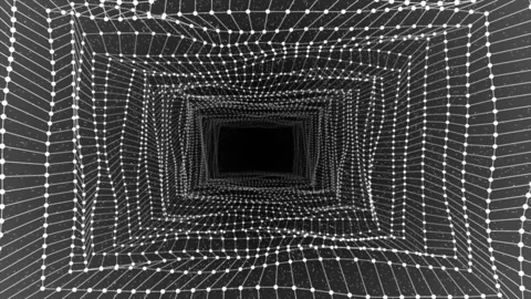 white color 3d rectangular mesh wiggling... | Stock Video | Pond5