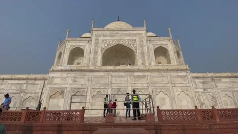 White color of Taj Mahal of India, Taj i... | Stock Video | Pond5