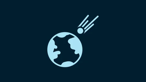 White Comet falling down fast icon isola... | Stock Video | Pond5