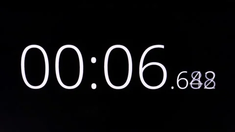 White Countdown Timer 30 Seconds On Blac... | Stock Video | Pond5