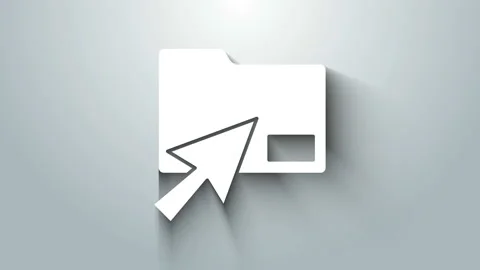 White Cursor click document folder icon ... | Stock Video | Pond5