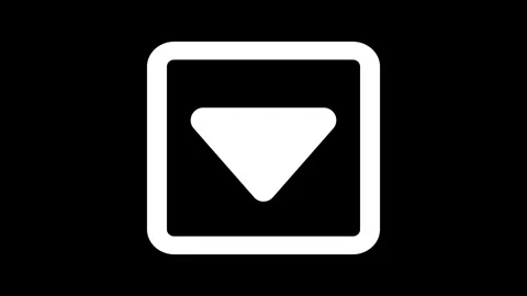 A white, downward-pointing triangle with... | Stock Video | Pond5