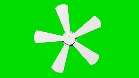 A white fan rotates on a green backgroun... | Stock Video | Pond5