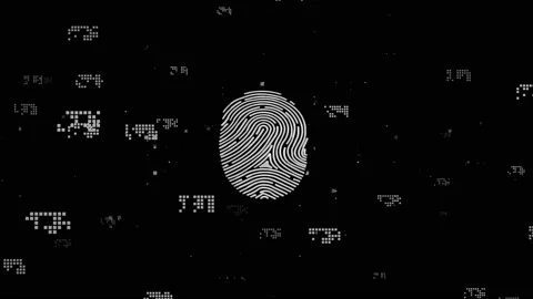 White fingerprint scanning animation Wit... | Stock Video | Pond5