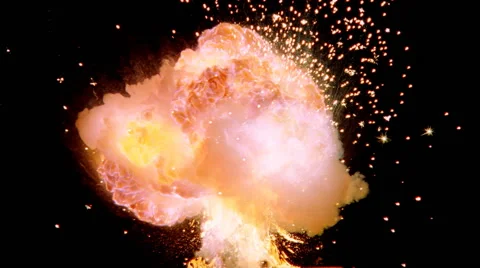 White fireball erupting into glowing mus... | Stock Video | Pond5