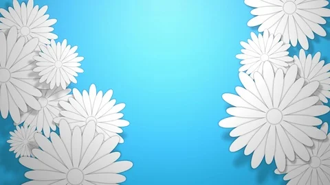 White flower animated with shadows on bl... | Stock Video | Pond5