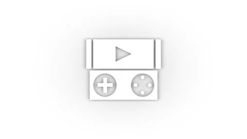 White Gaming console icon with shadow is... | Stock Video | Pond5