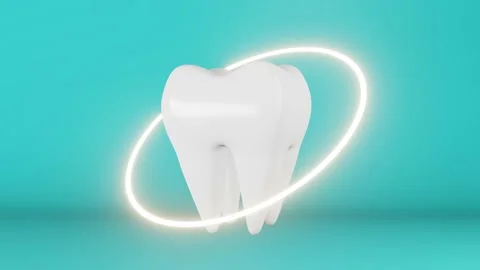 White healthy molar tooth 3D animation l... | Stock Video | Pond5