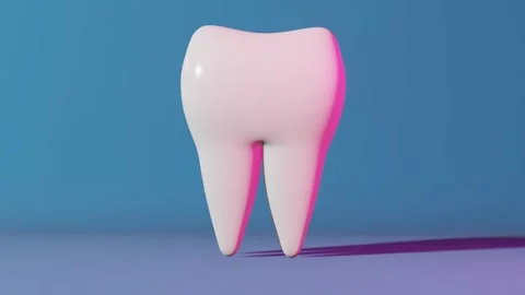 White healthy molar tooth 3D animation l... | Stock Video | Pond5