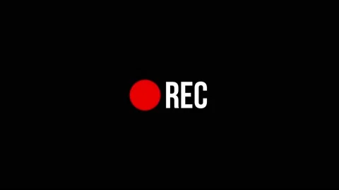 White icon of rec appears on a black bac... | Stock Video | Pond5