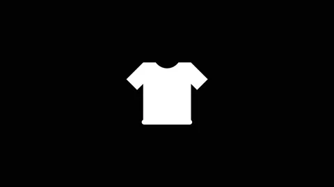 White icon of t-shirt appears on a black... | Stock Video | Pond5