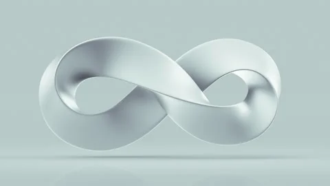 White Infinity symbol seamless loop 3D r... | Stock Video | Pond5