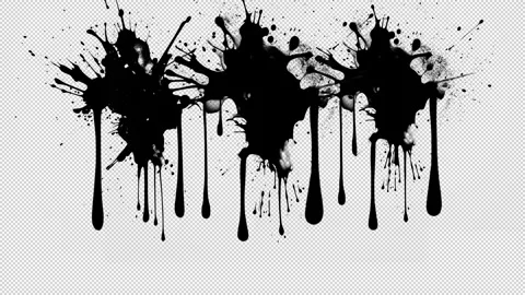 White Ink Drip with Transparent Backgrou... | Stock Video | Pond5