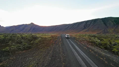 White Land Rover Defender Driving Off In... | Stock Video | Pond5