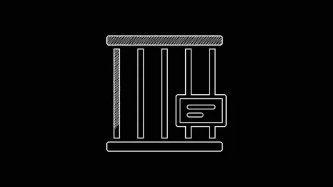 White line Animal cage icon isolated on ... | Stock Video | Pond5