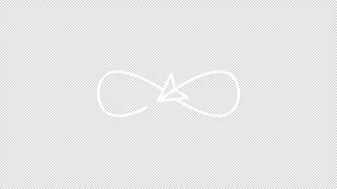 White line animation of infinity icon wi... | Stock Video | Pond5