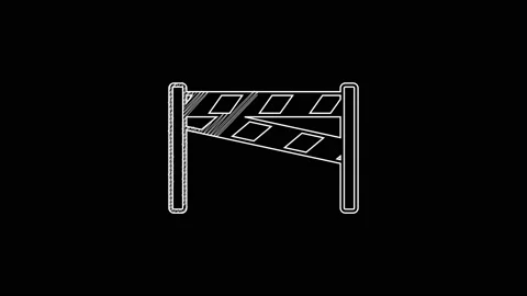 White line Crime scene icon isolated on ... | Stock Video | Pond5