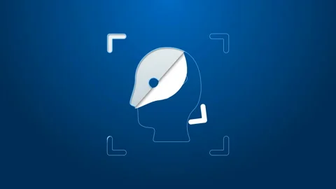 White line Face recognition with check m... | Stock Video | Pond5