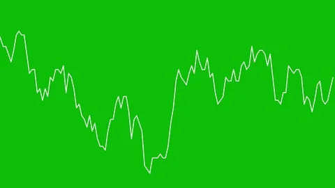 white line graph on green background cha... | Stock Video | Pond5