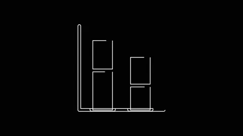 White line Graph, schedule, chart, diagr... | Stock Video | Pond5
