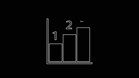 White line Graph, schedule, chart, diagr... | Stock Video | Pond5