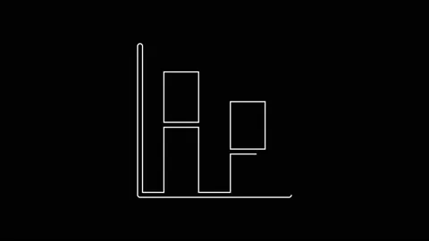 White line Graph, schedule, chart, diagr... | Stock Video | Pond5
