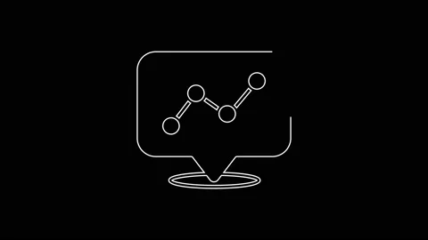 White line Graph, schedule, chart, diagr... | Stock Video | Pond5